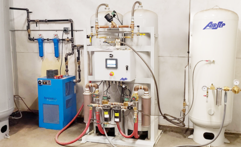 A standard AirSep Model AS-J PSA Oxygen Generator – installed in 2020